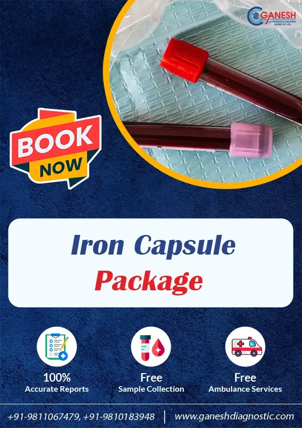 Iron Capsule Package - Book Health Checkups | Ganesh Diagnostic